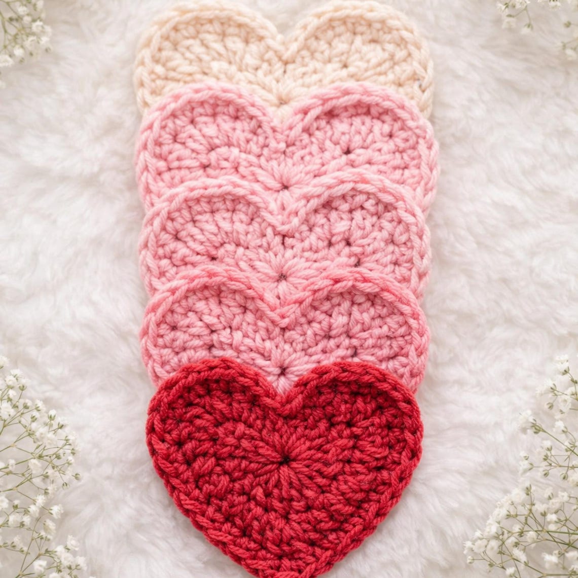 Crochet Heart Pattern PDF | Mini Valentines Heart Tutorials | - Etsy