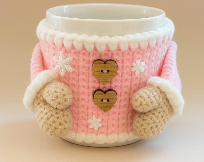 Crochet Mug Cozy Jumper Pattern | English Only | Digital Download - Etsy