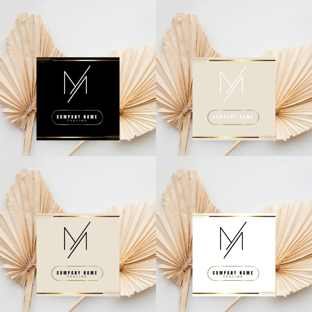 Minimalist Business Logo Bundle | 4 Color Variations | Elegant Logo ...