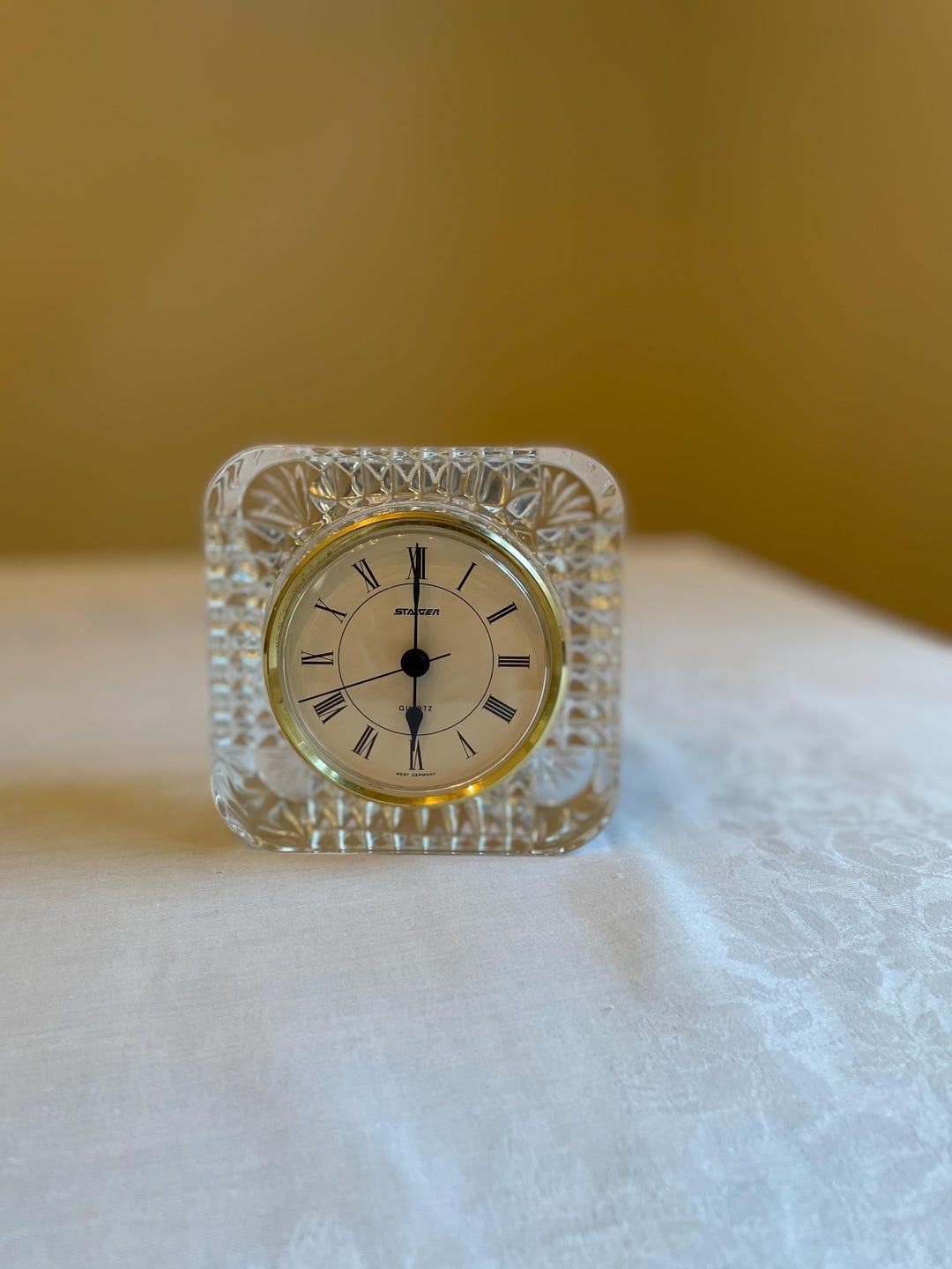 Vintage Crystal Clock - Staiger Quartz - West Germany Face, France ...
