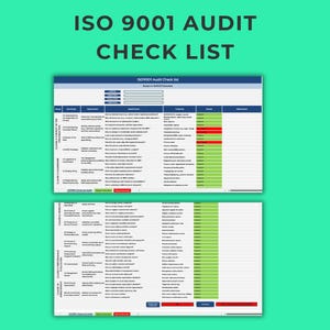ISO 9001 Audit Checklist Pro | QMS Compliance Tool | Editable Quality ...