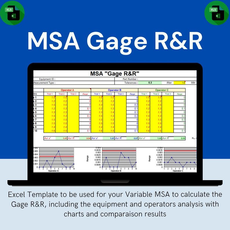 Variable Gage R&R - Excel Template for MSA Study - Etsy
