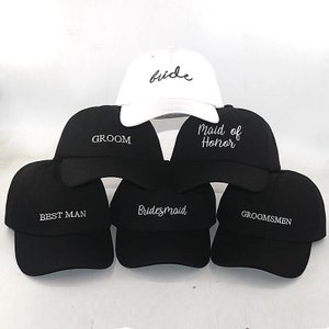 Bride & Groom 2 Caps Baseball Cap Embroidered Bridal Party Hat Set - Etsy