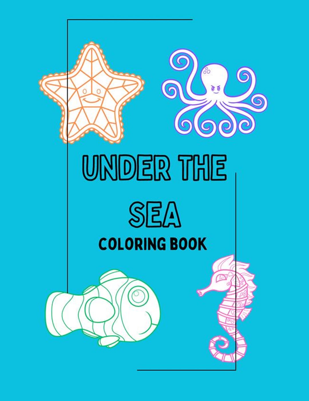 Under the Sea Coloring Book for Kids - Printable Ocean Themed Coloring ...