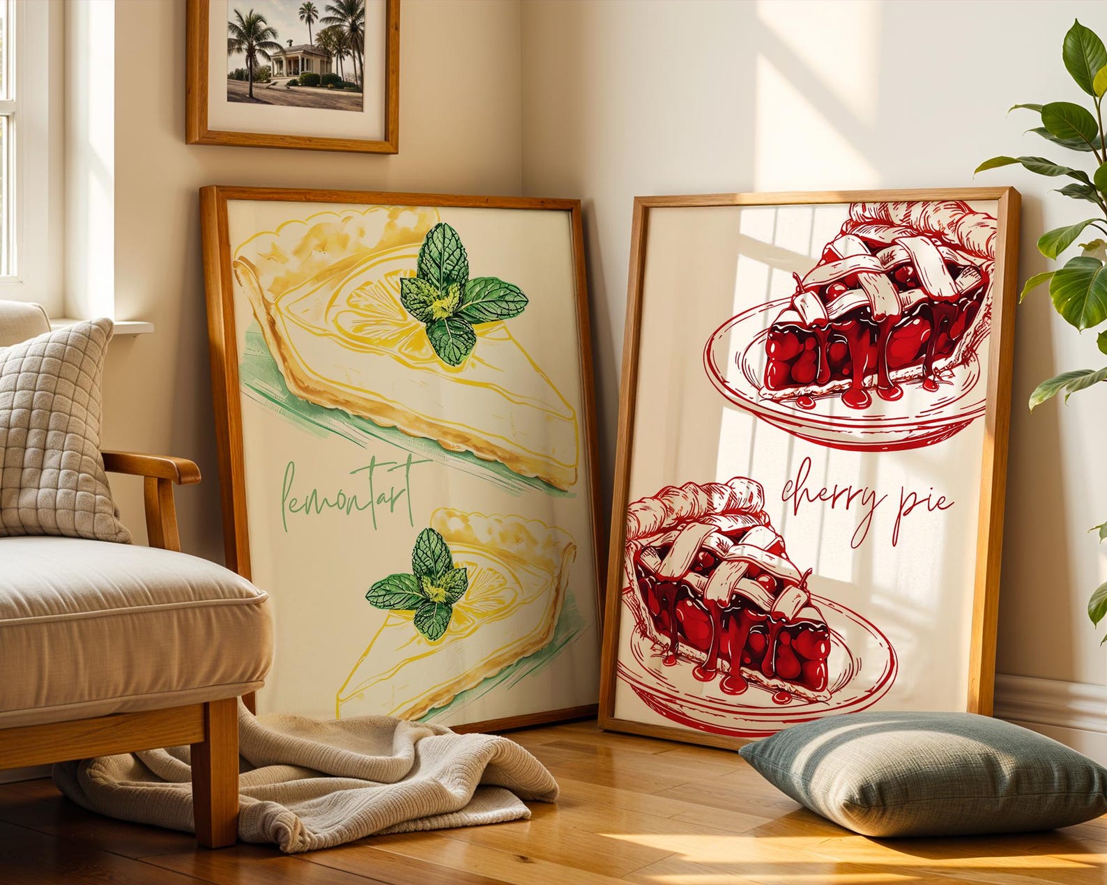 Bakery Wall Art Set of 6 – Vintage-inspired Pastry Prints for Café ...