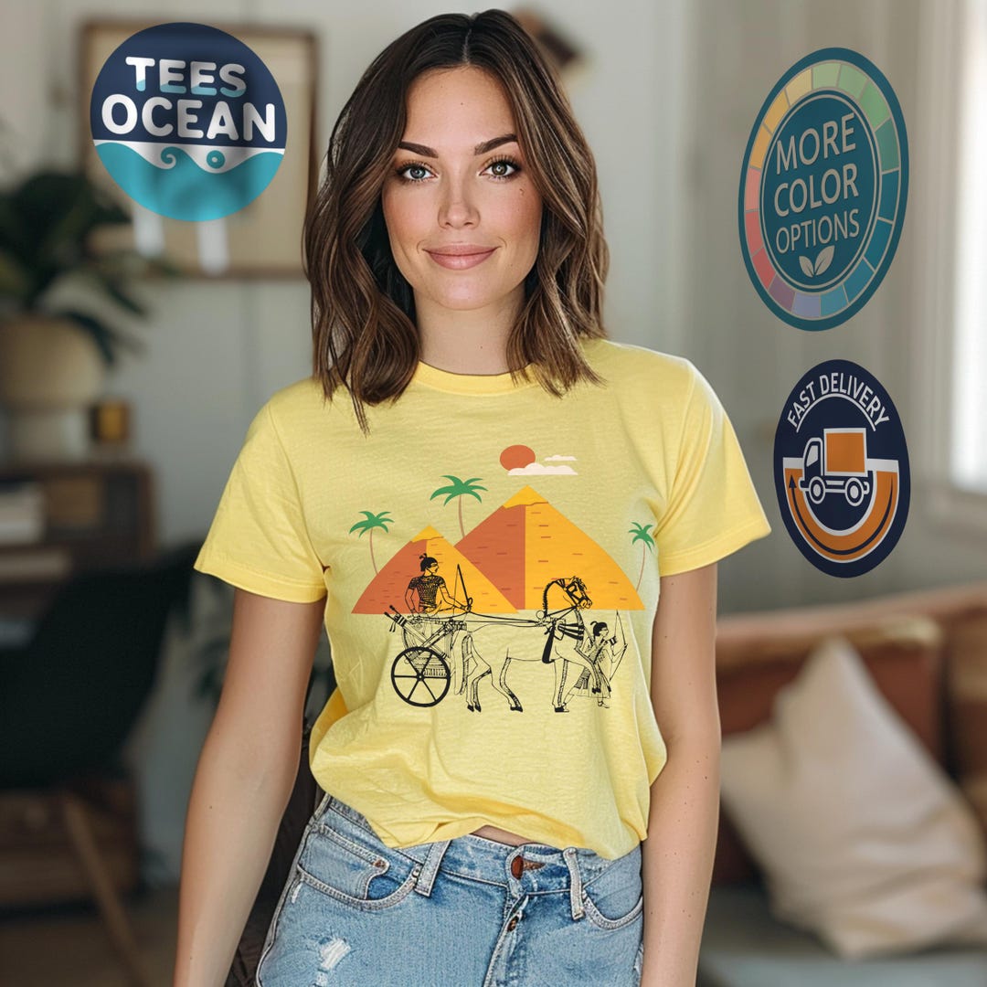 Ancient Egypt Pyramids T-shirt: Desert Scene Graphic Tee - Etsy