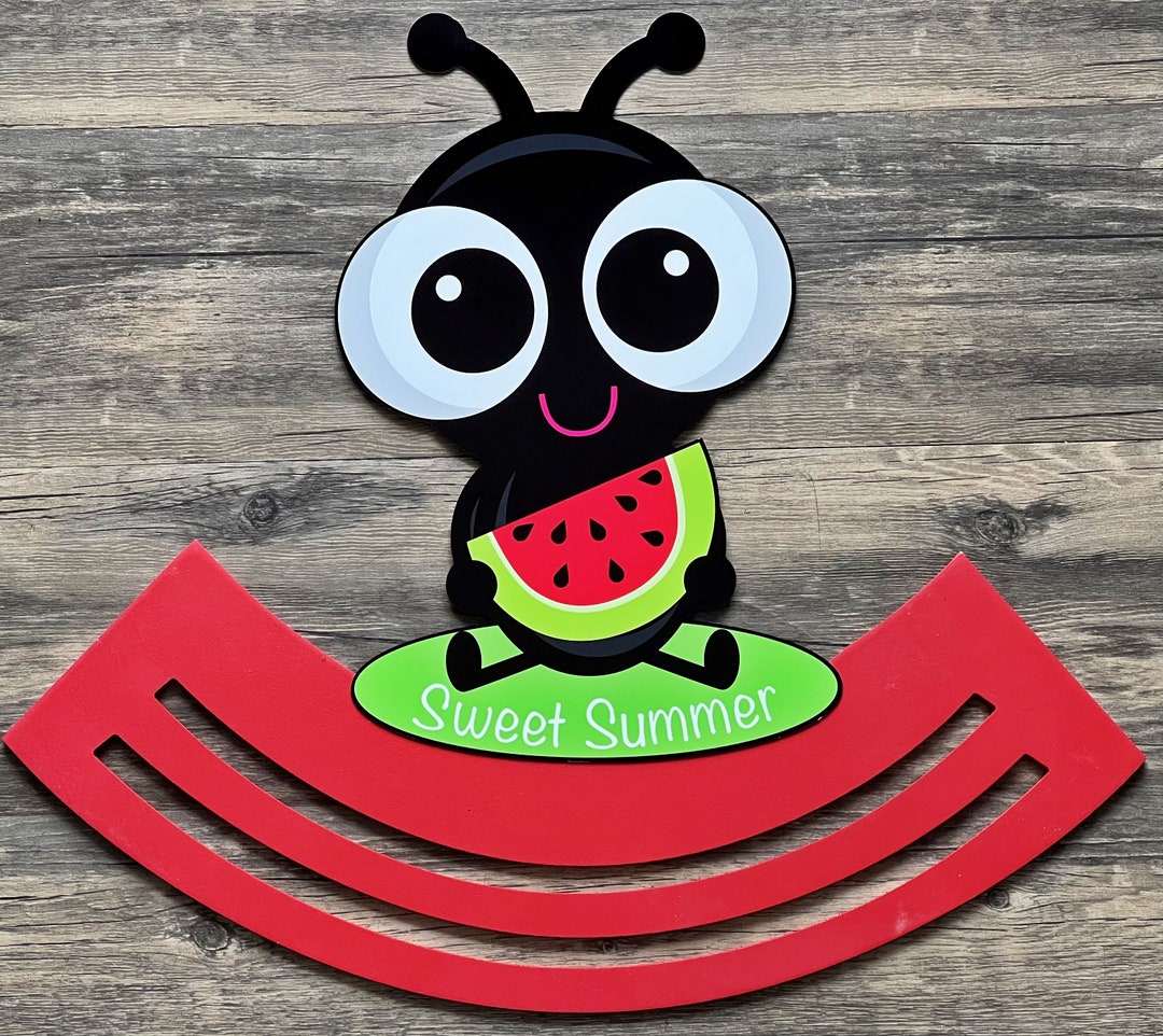 19.3x17.6 Spring Summer Metal/wood Sign With Rails #680 Door Hanger ...