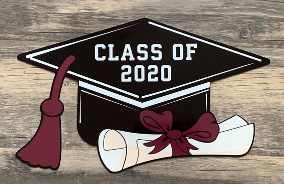 14x8.5 Graduation Cap Wreath Sign 341 Metal Sign Wreath | Etsy