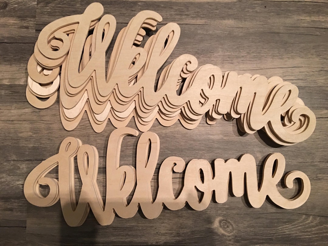 18x5 Welcome Sign for Wreath - Wreath Sign - Wood Sign - Welcome - Etsy