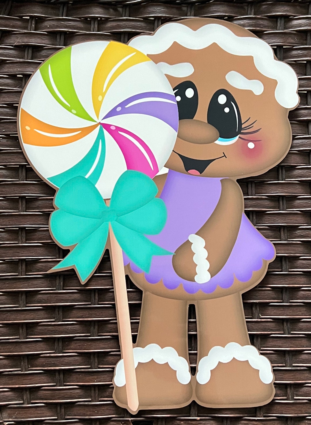 13.5x10.4" Valentines Gingerbread Wreath Sign #1047 Wreath Attachment ...