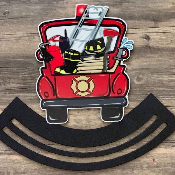 Fire Truck Metal Sign - Etsy