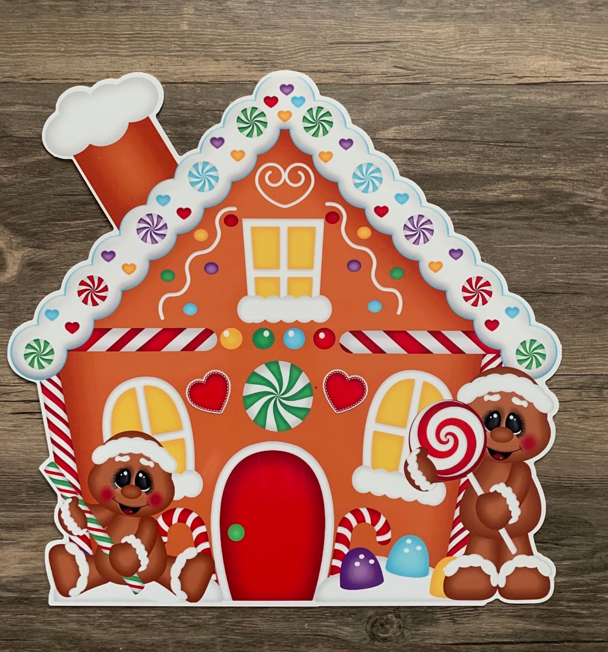 11x10.6 Christmas gingerbread house metal wreath sign 109 | Etsy