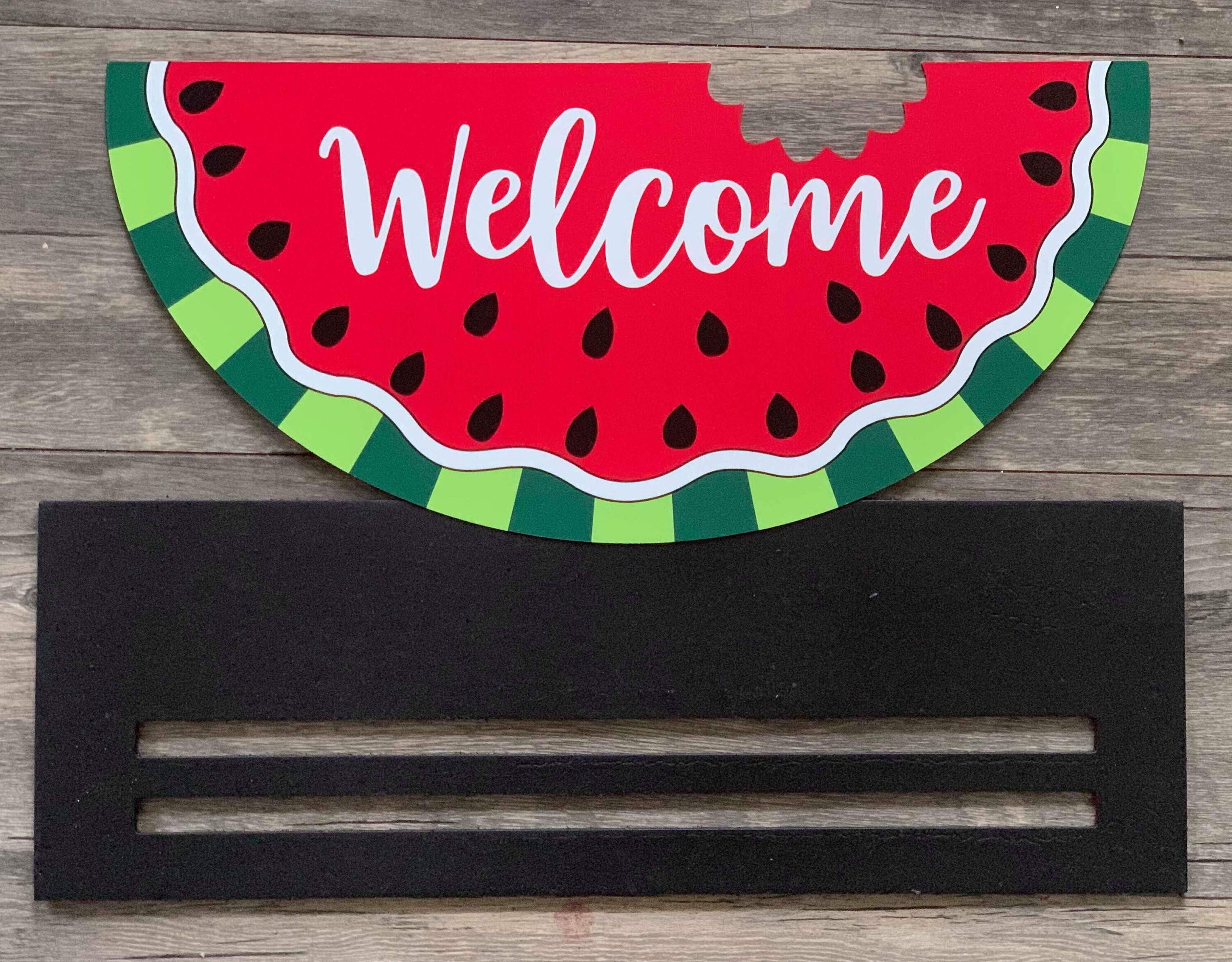 18x12 Watermelon Door Hanger Sign With Rails - #240 - Door Hanger ...
