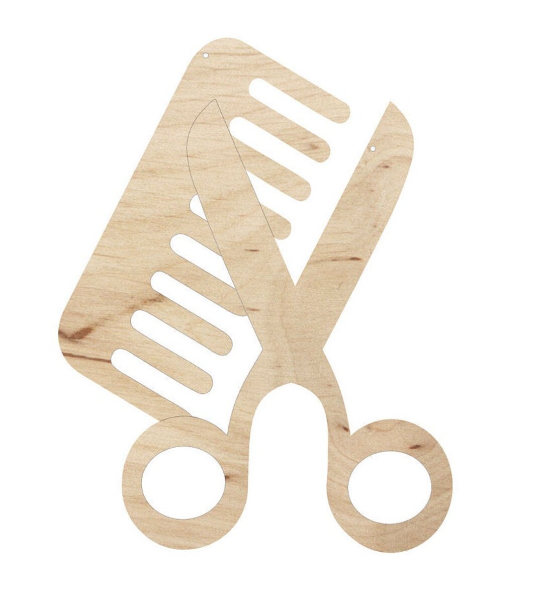 19x15 Scissors and Comb Door Hanger Sign - Wood Rails - Door Hanger ...