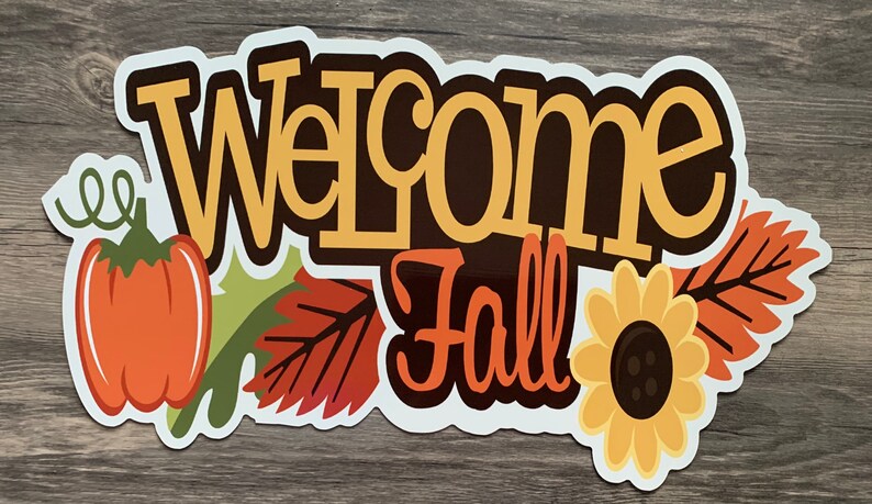14.3x8.3” Welcome Fall Wreath Metal/ Aluminum Sign #567 Wreath ...