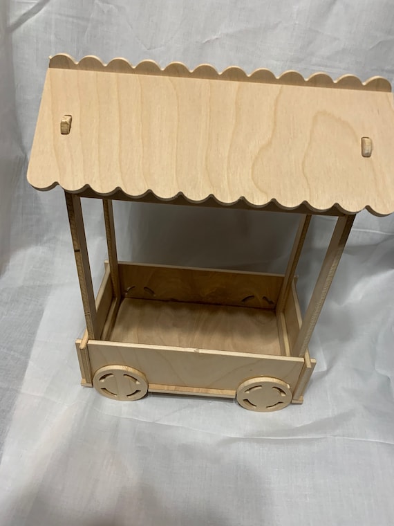 Sweets Cart Unpainted Unassembled Candy Cart Size 1: - Etsy