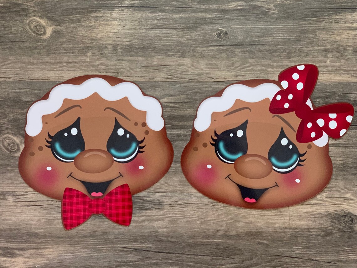 8.5” Christmas Gingerbread Face Wreath Metal/aluminum Sign #574 Wreath ...