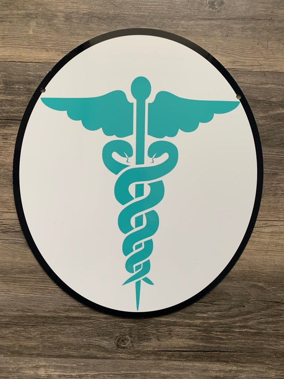 11.5x10 medical symbol wreath metal aluminum sign 510 | Etsy
