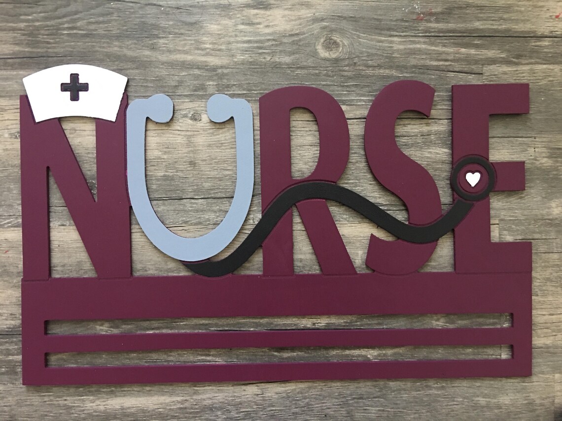 19x13 Nurse Sign With Rails Door Hanger Sign Wood Rails - Etsy