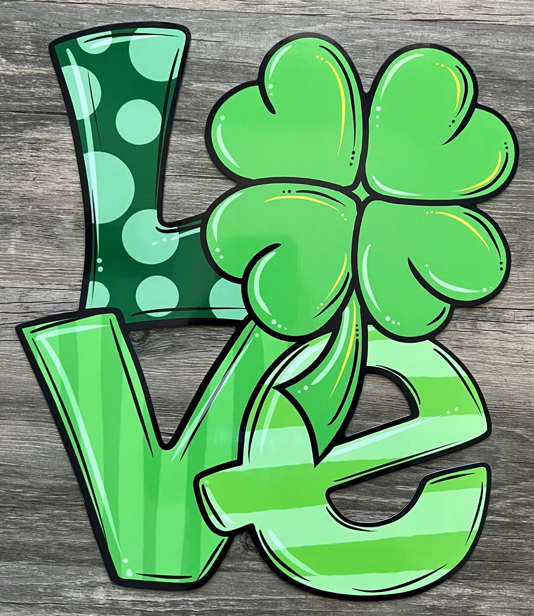 Love Clover St Patrick Wreath Meta Sign #653 Wreath Attachment, Wreath ...