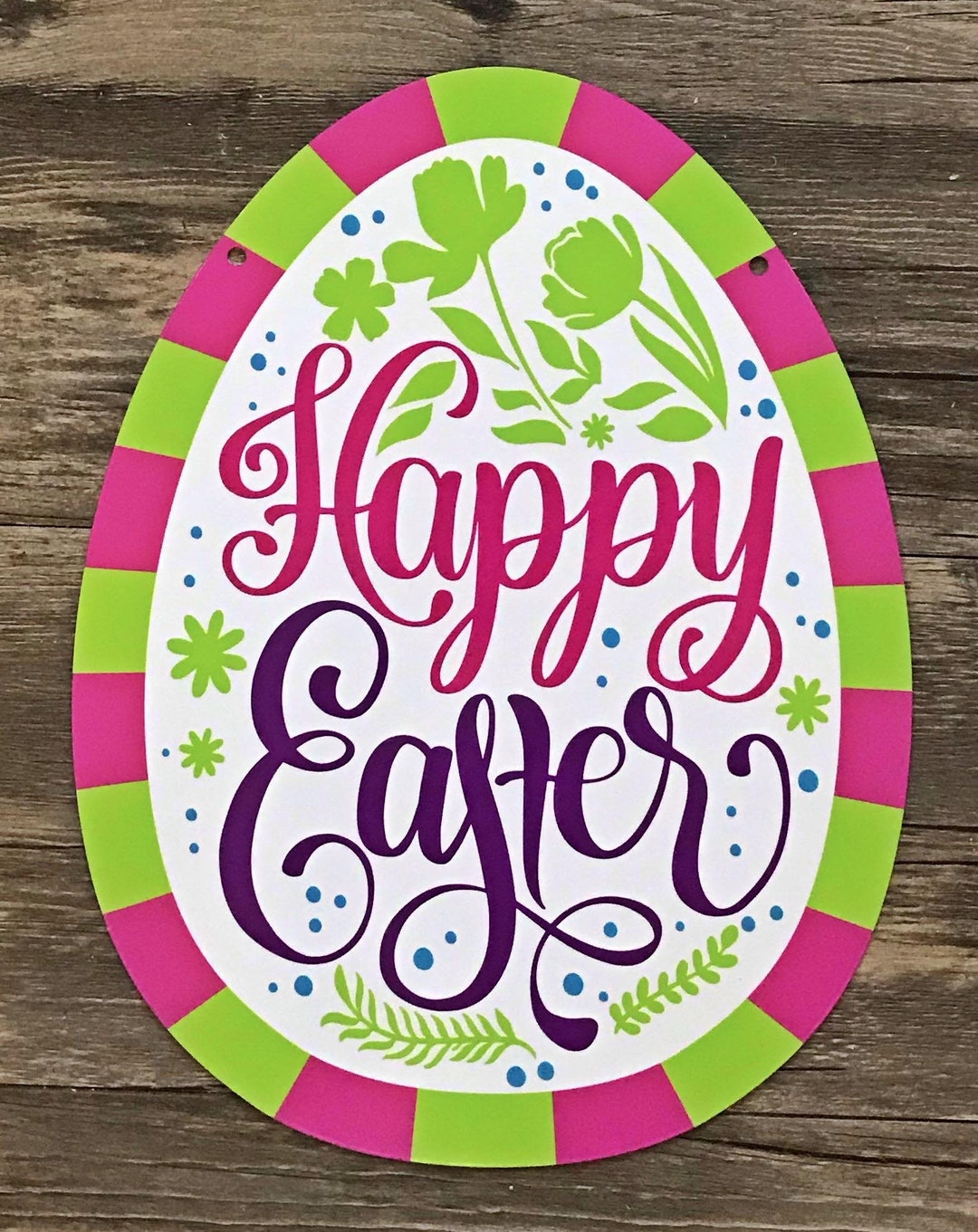 Happy Easter Egg Wreath Metal Sign #38, Wreath Attachment, Wreath ...