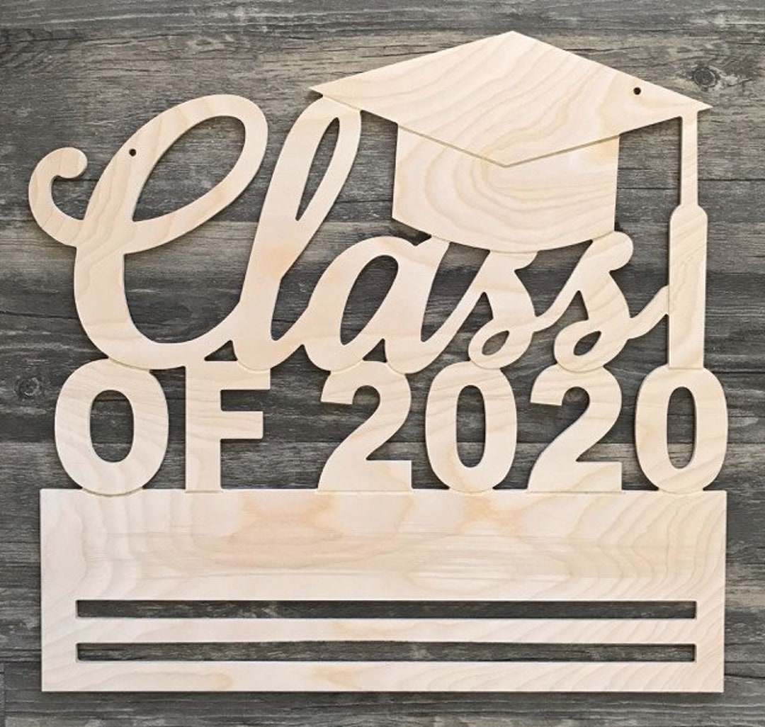18x17.5 Class of 2020 Door Hanger Sign With Rails Door Hanger Wood Sign ...