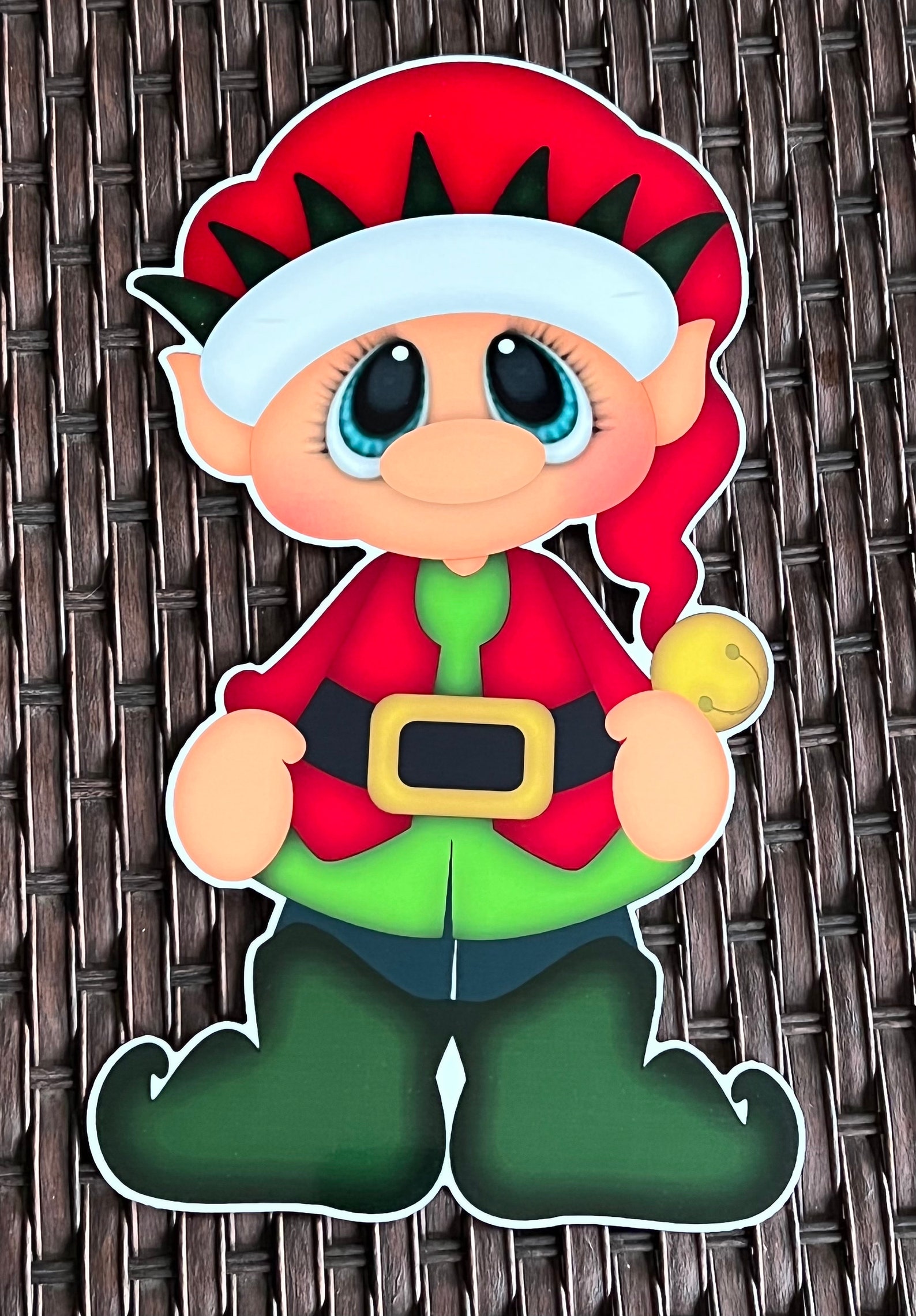 Christmas Elf Metal/wood Backing Door Hanger Rails 1004 Door Hanger ...