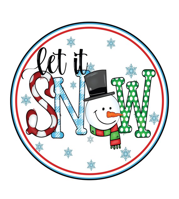 Christmas Let It Snow Wreath Form 986 Wreath Attachment - Etsy