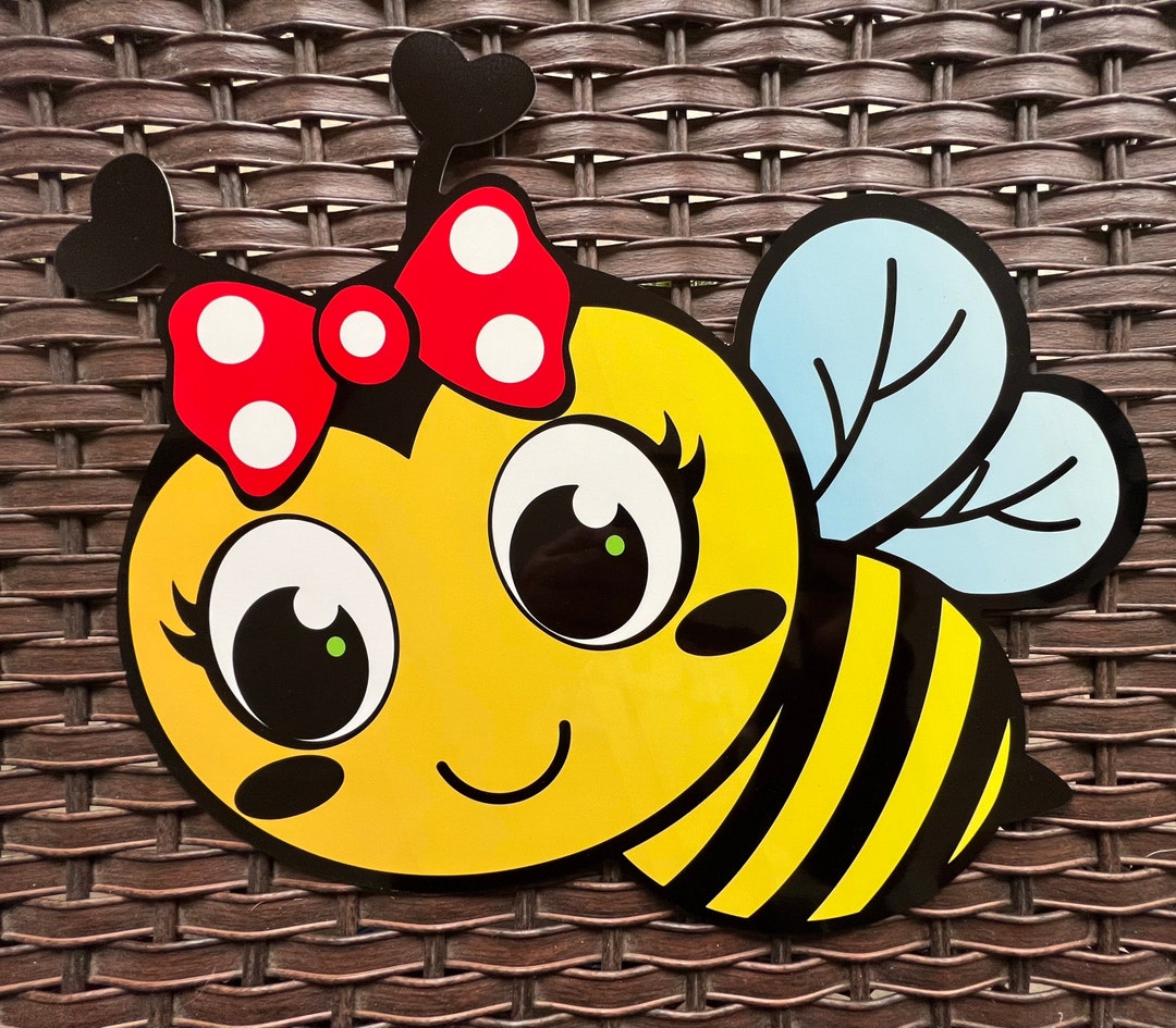 12.5x11.6 Spring Bee Girl Wreath Sign 1061 Wreath Attachment, Wreath ...