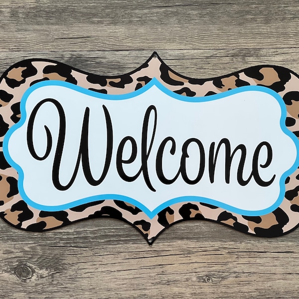 Cheetah Welcome Sign - Etsy