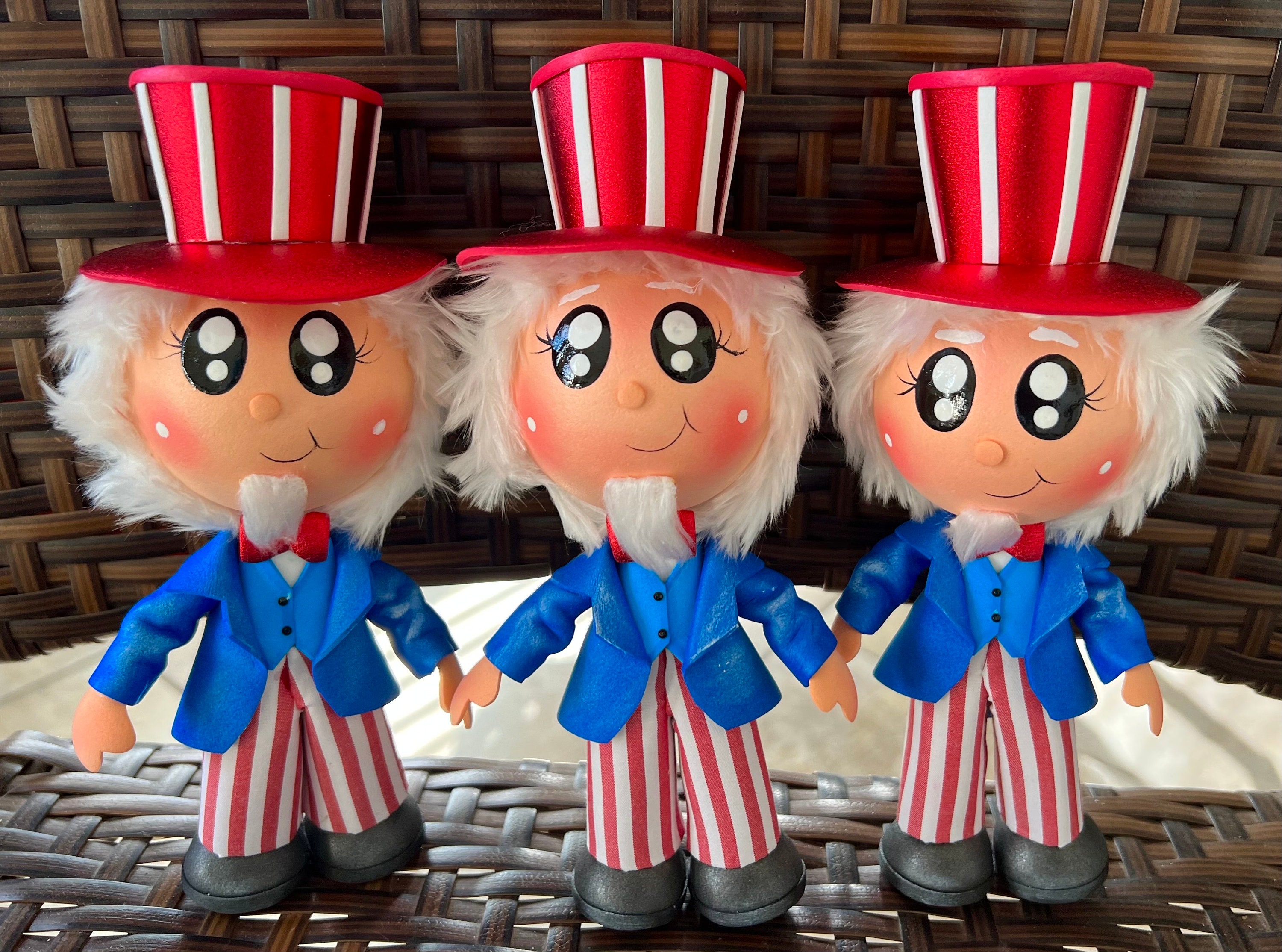 Uncle Sams Foam Doll for Tiered Tray Decor, Handmade Bee Doll ...