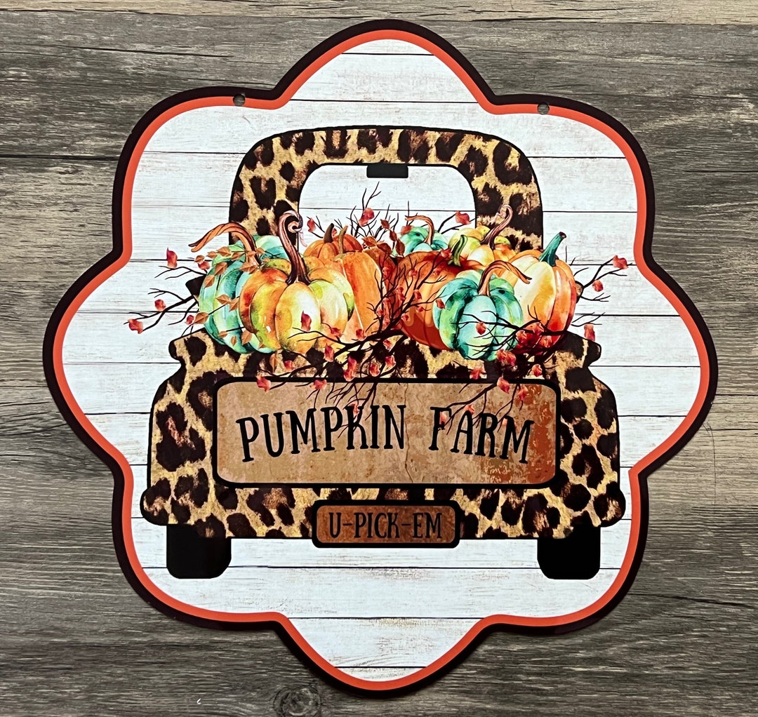 Fall Truck Pumpkin Fam Wreath Sign #833 Wreath Attachment, Wreath ...