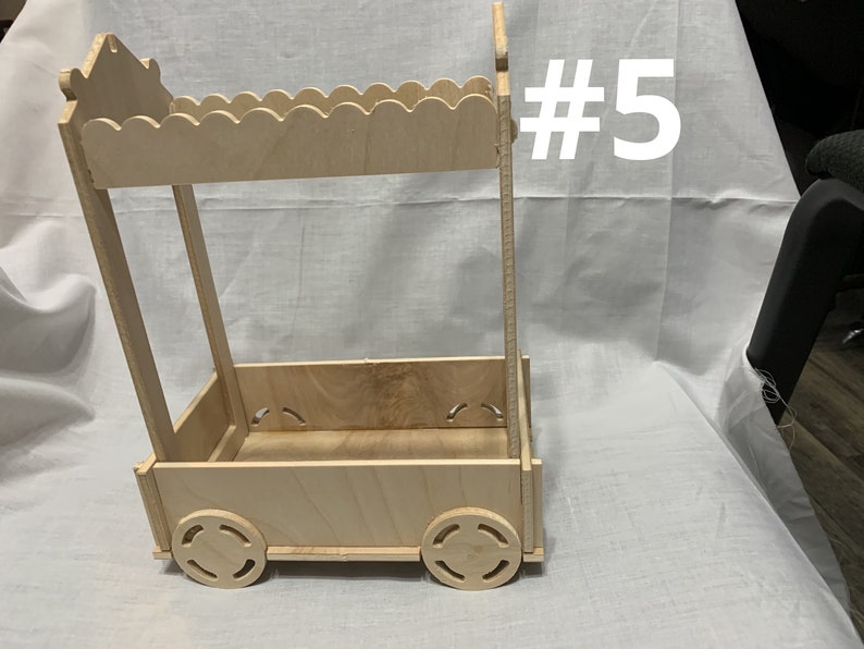 Sweets Cart Unpainted Unassembled Candy Cart Size 1: - Etsy