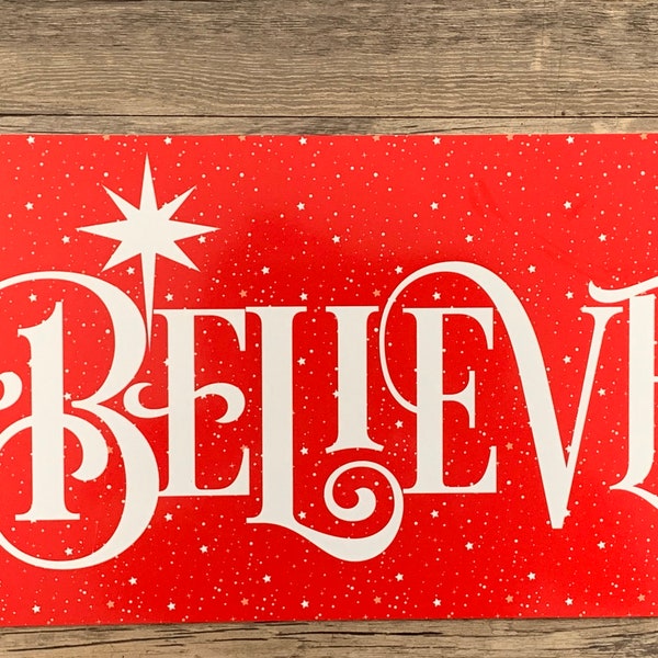 Believe Sign - Etsy