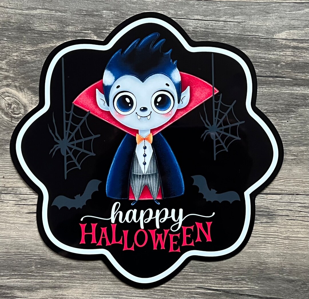 Happy Halloween Vampire Wreath Sign 898 Wreath Supplies, Wreath ...