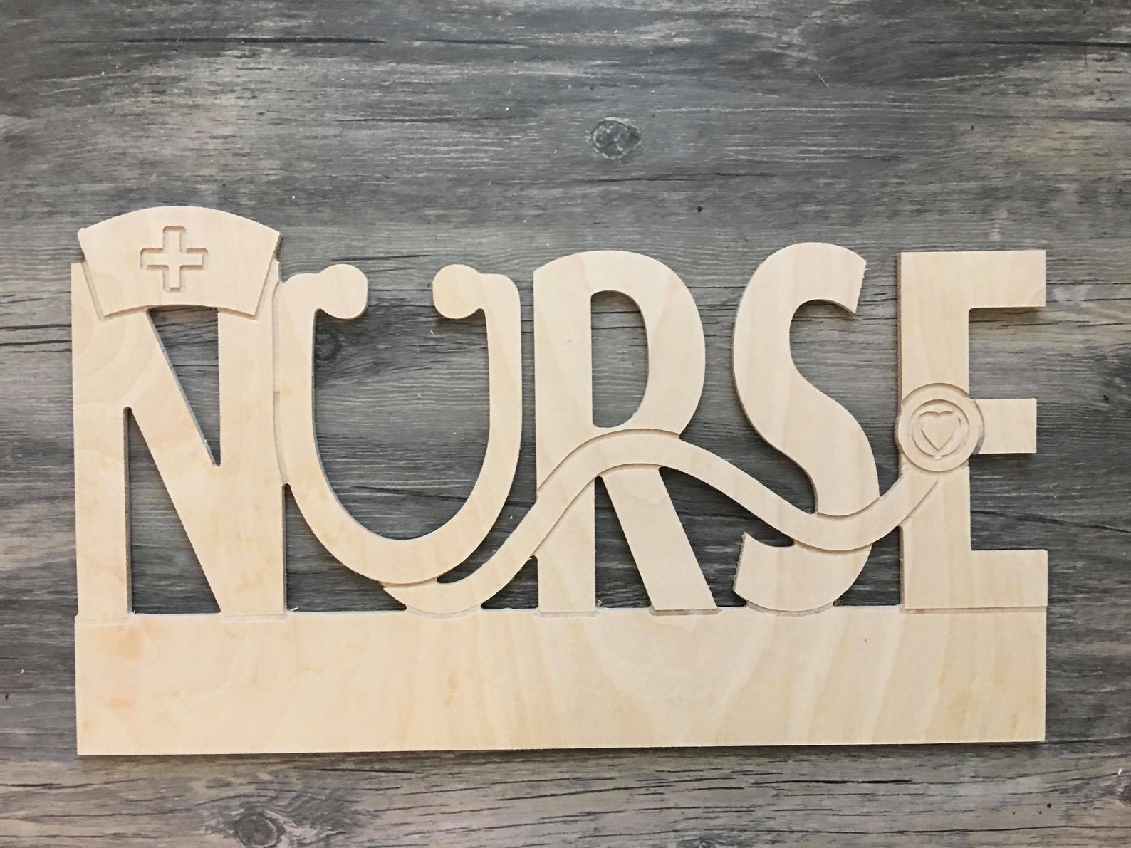 15x7 Nurse Sign for Wreath - Wood Sign - Wreath Sign - Nurse - Etsy