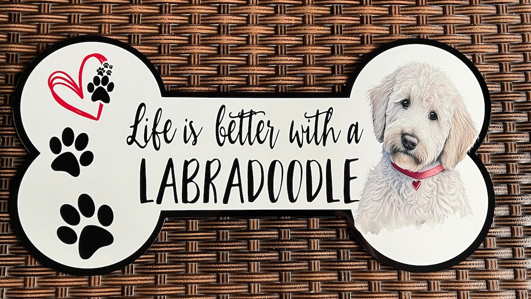13.1x6.5” Dog Bone Labradoodle Wreath Sign #1001 Wreath Attachment ...