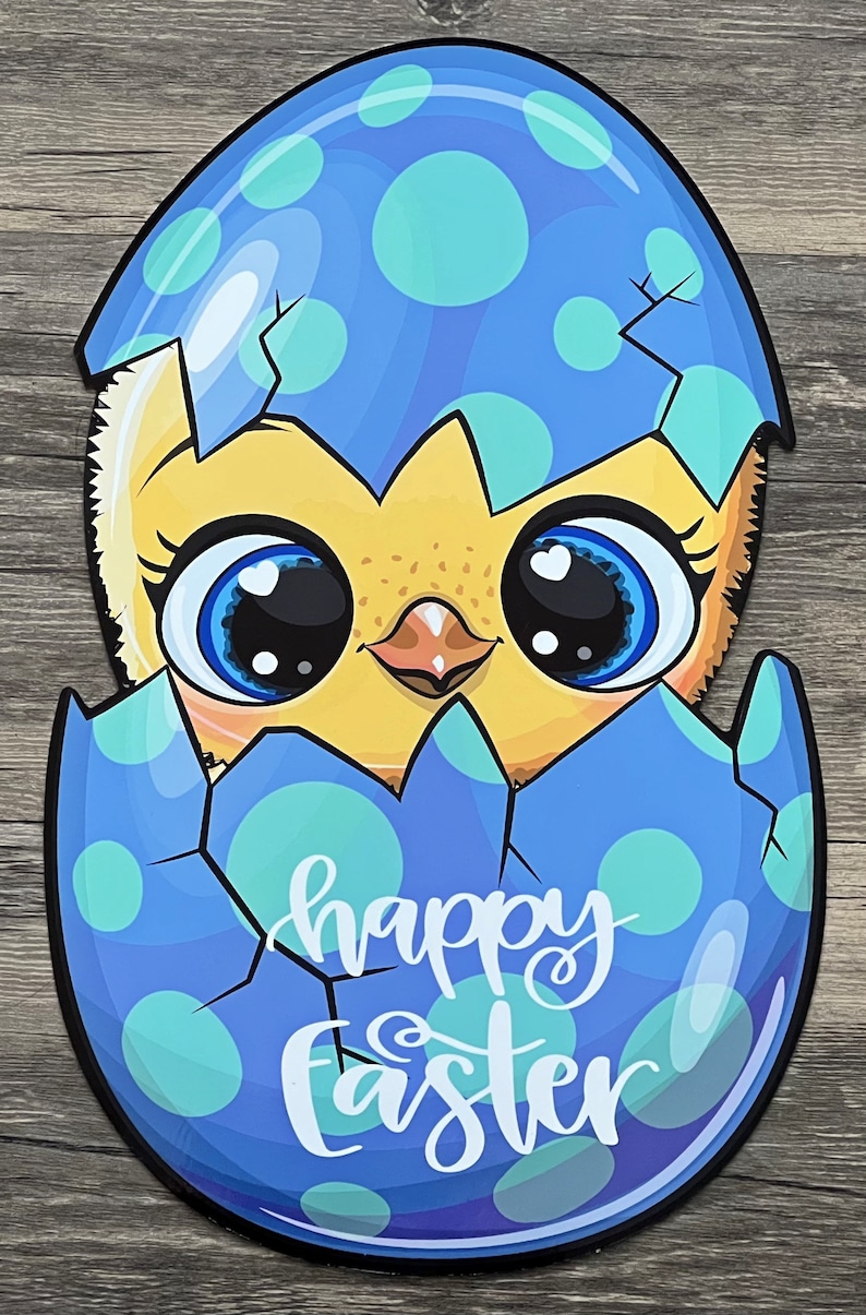 Easter Chick Boy Wreath Metal Sign #659, Wreath Attachment, Wreath ...