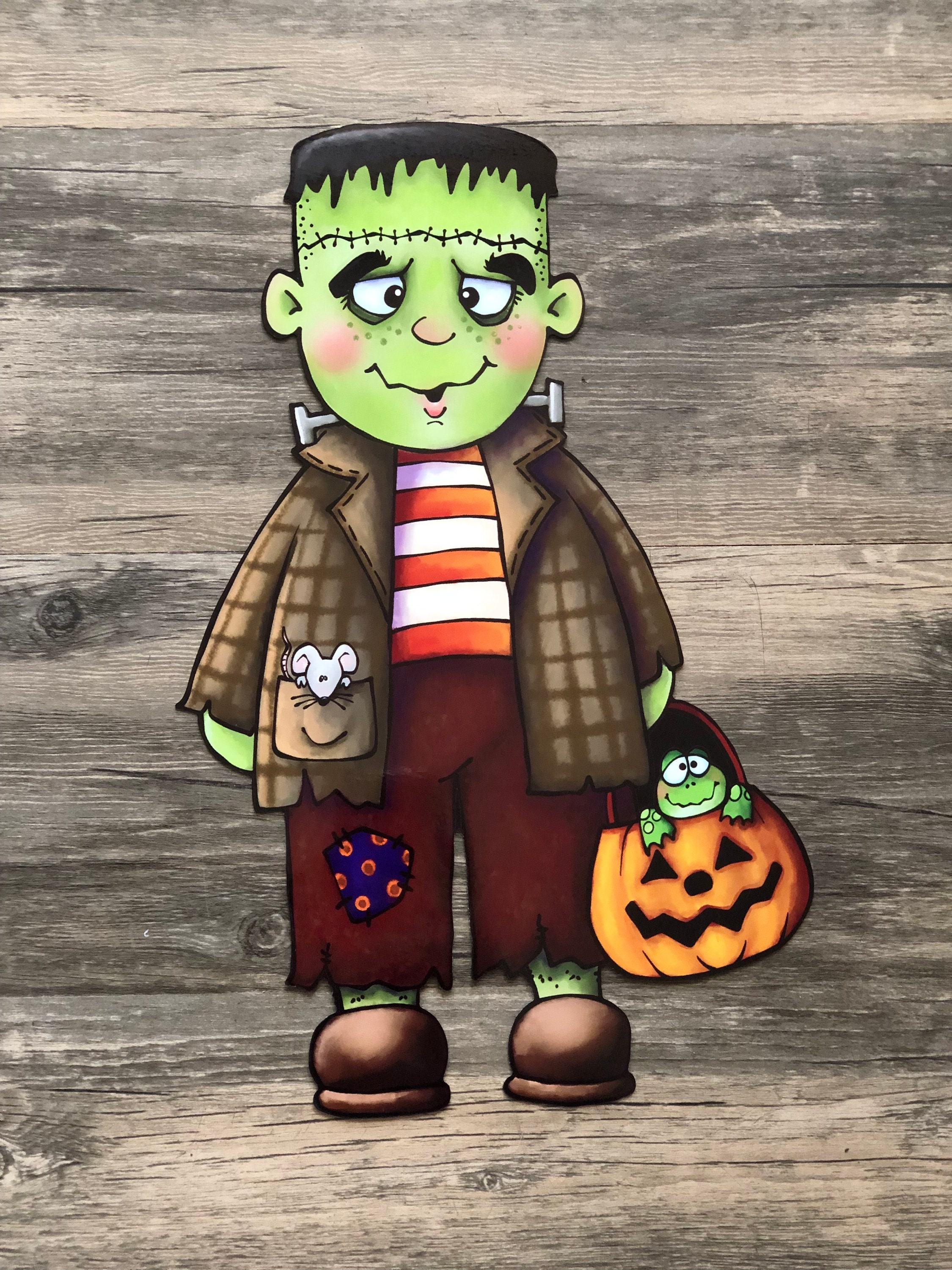 13.5x8.4 Halloween Frank Wreath Sign 1237 Wreath - Etsy