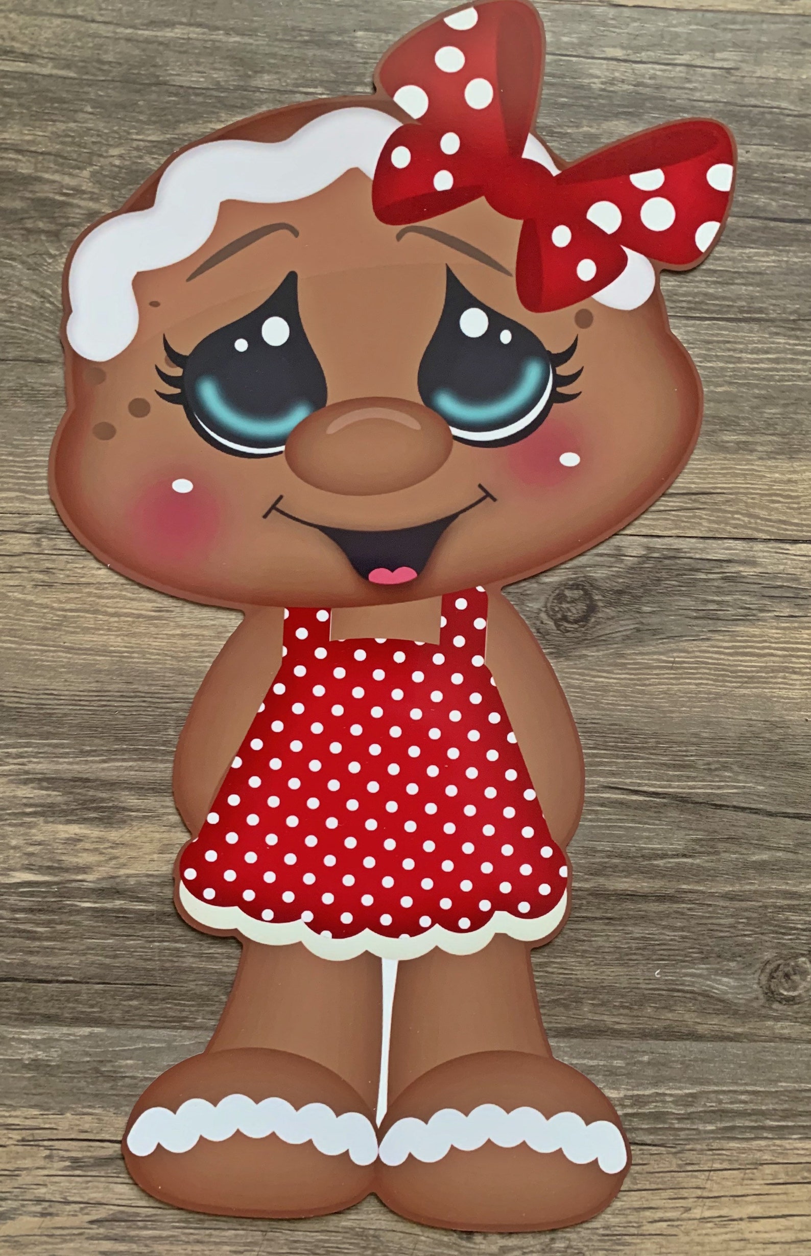 14x7.6 Christmas Gingerbread Girl Metal Wreath Sign 579x | Etsy