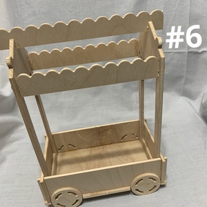 Sweets Cart, Unpainted, Unassembled, Candy Cart, Size 1: 17x12x7", Size ...