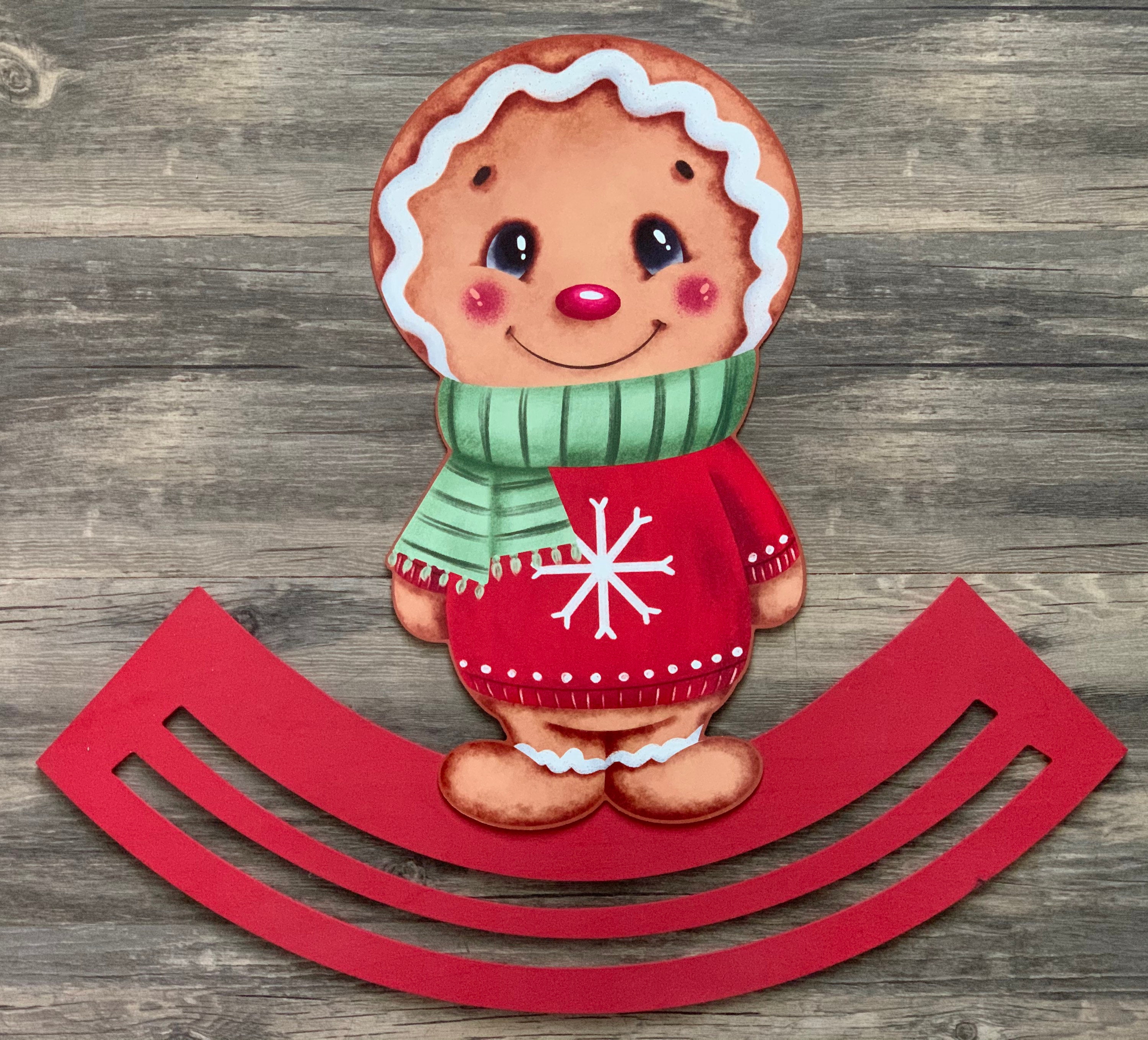 19x18christmas Gingerbread Sweater Wreath - Etsy