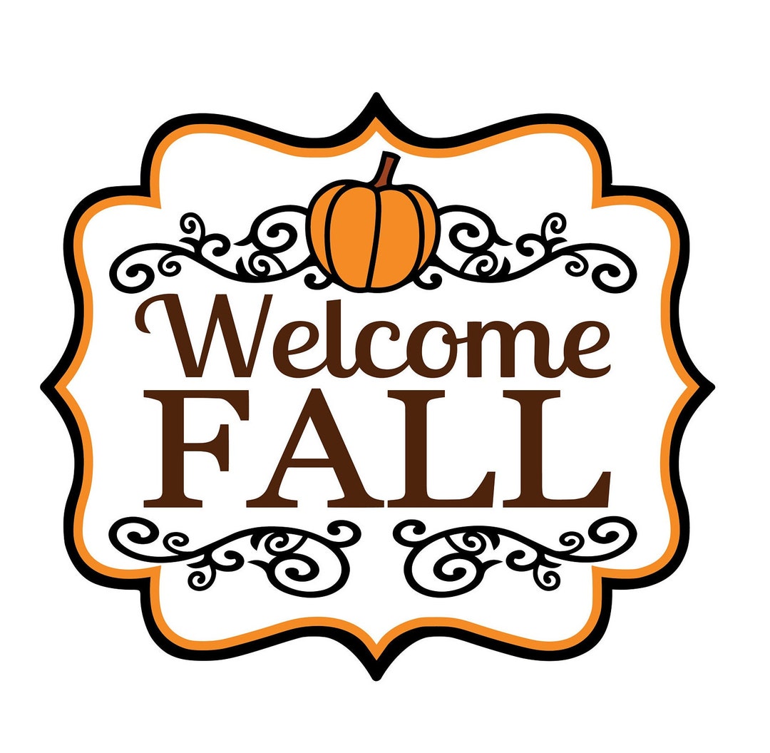 Welcome Fall Wreath Sign #802 Wreath Attachment, Wreath Supplies, Fall ...