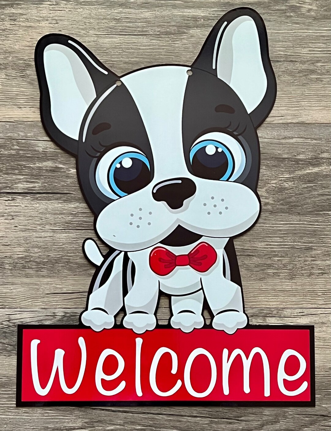 12.7x9.3" Boston Terrier Wreath Sign #929 Wreath Attachment, Wreath ...