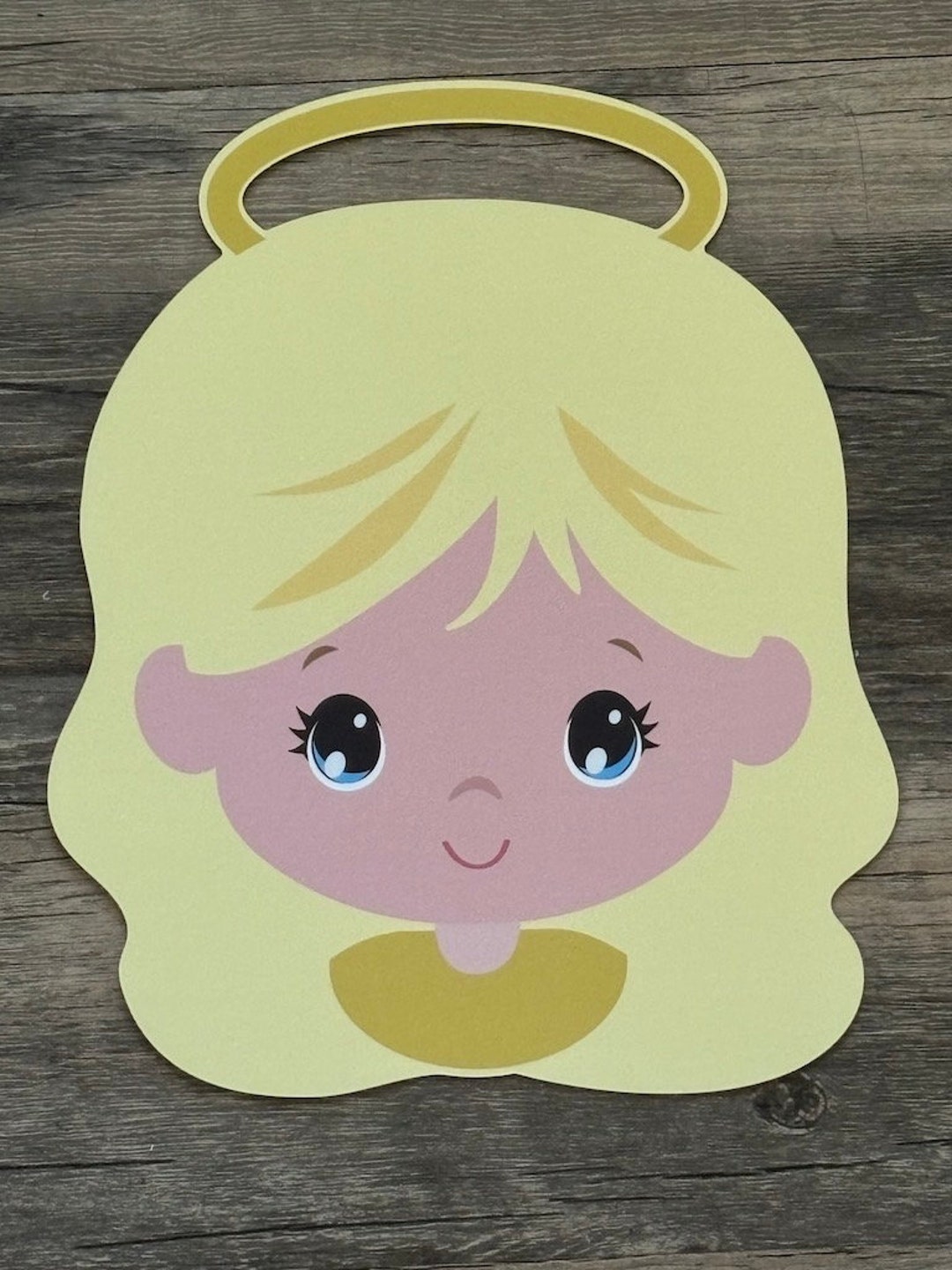 10.2x 8.5” Christmas Angel Face Wreath Aluminum Sign #1320, Wreath ...