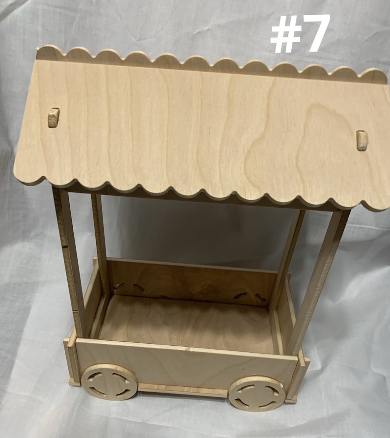 Sweets Cart Unpainted Unassembled Candy Cart Size 1: - Etsy