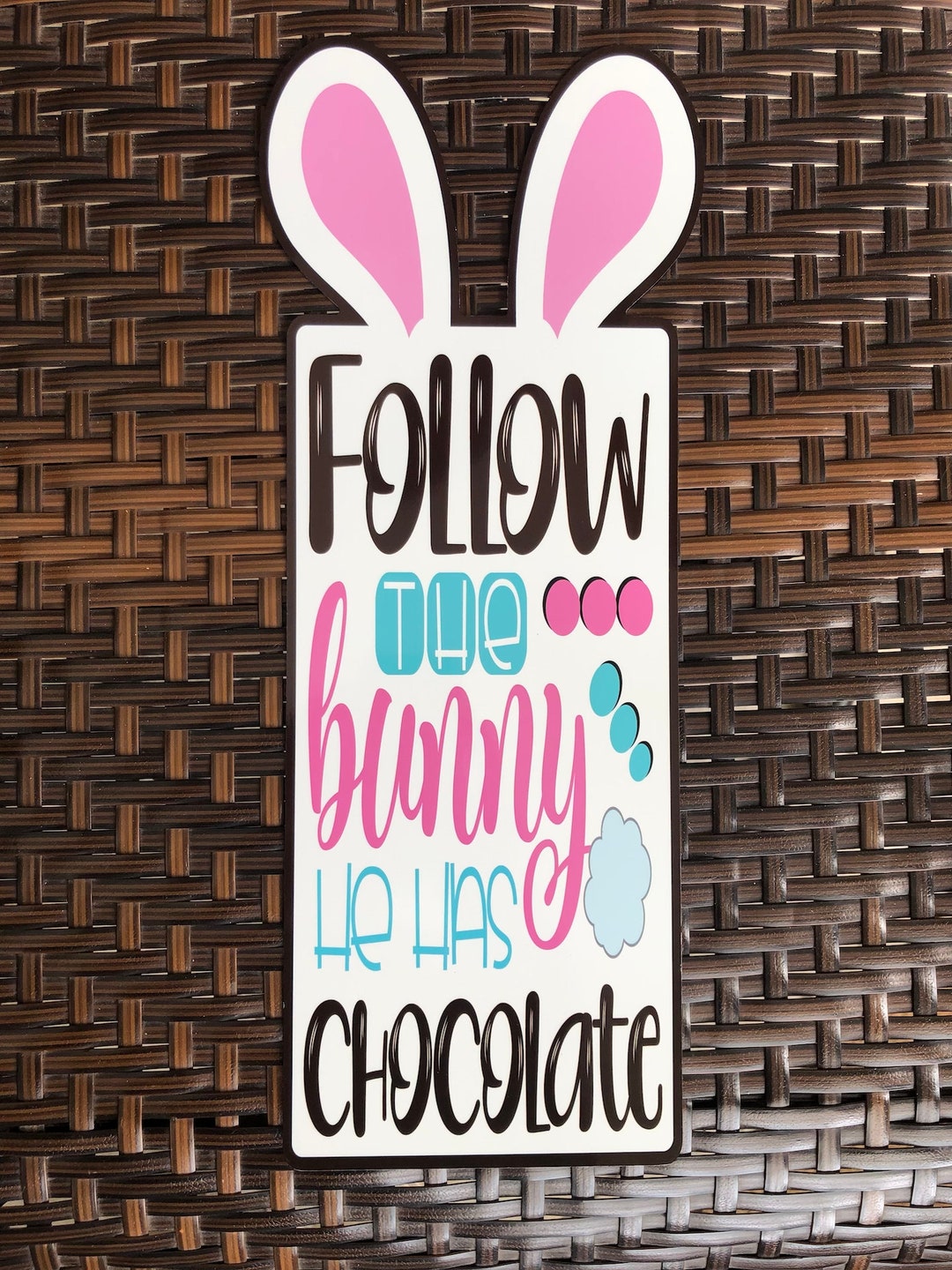Easter Bunny Ears Wreath Sign #1106 Wreath Attachment, Wreath Supplies ...