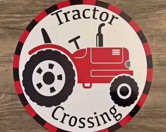 Red Tractor Sign | Etsy