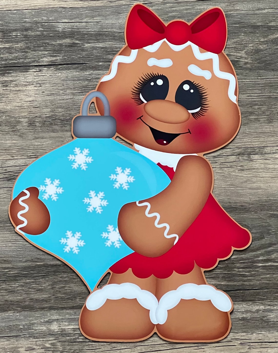 Christmas Gingerbread Metal/wood Backing Door Hanger With or - Etsy
