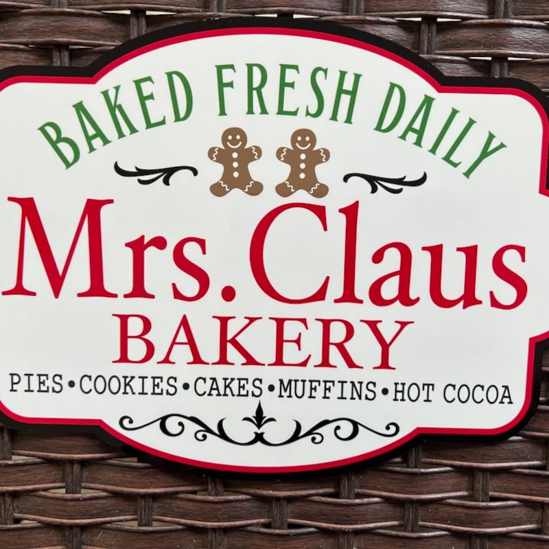 Mrs Claus Bakery Sign - Etsy